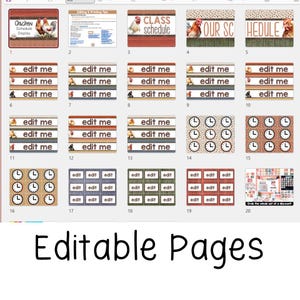 Editable Daily Schedule Cards Chicken Farmhouse Classroom Decor ...