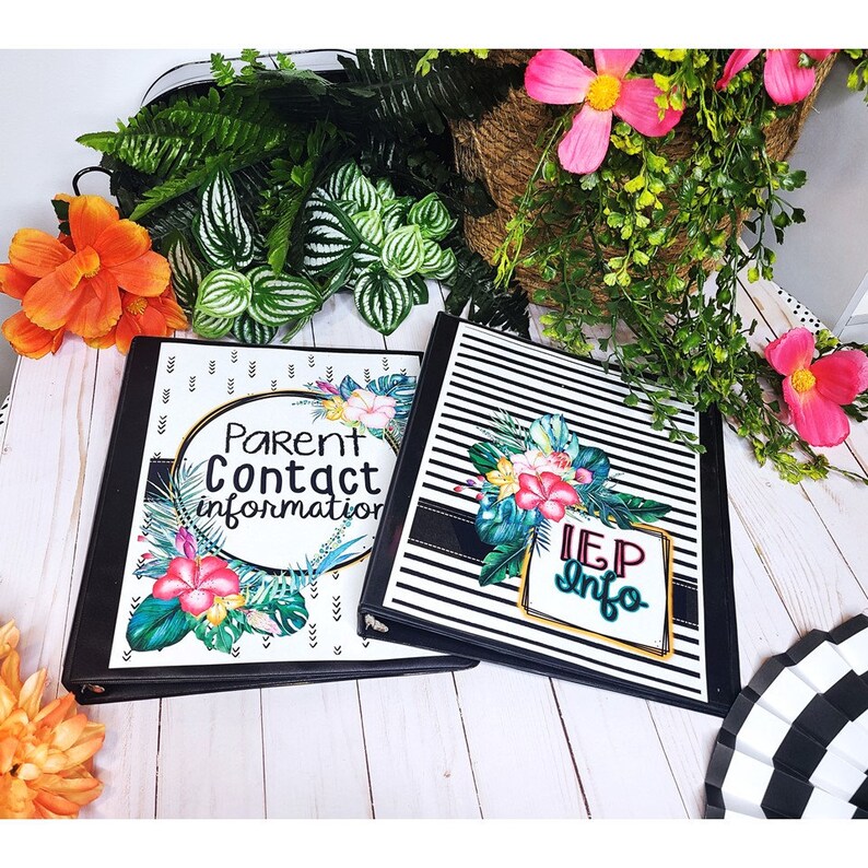 Editable Binder Covers and Spines Tropical Classroom Decor - Etsy