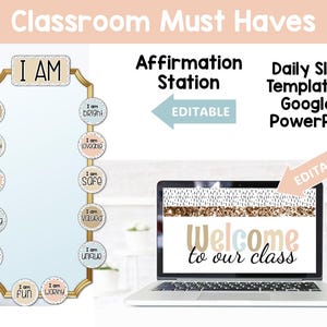 Neutral Boho Classroom Decor Bundle Neutral Classroom Theme Calming ...