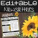 Editable Classroom Newsletter Template Sunflower Farmhouse - Etsy