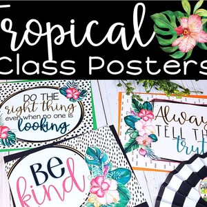 Editable Tropical Classroom Rules Posters Tropical Classroom Decor ...