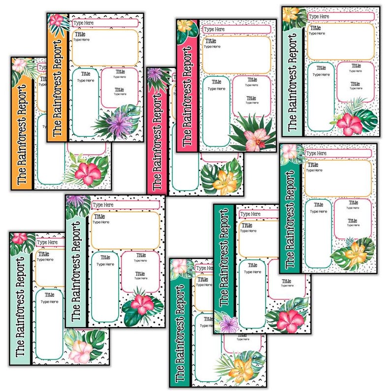 Editable Parent Newsletter Templates Tropical Classroom Decor Class ...