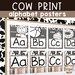 Cursive Alphabet Posters for the Classroom Cow Print Farmhouse ...