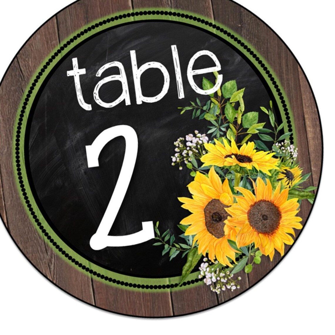 PRINTABLE Table Numbers Sunflower Farmhouse Classroom Decor Classroom ...