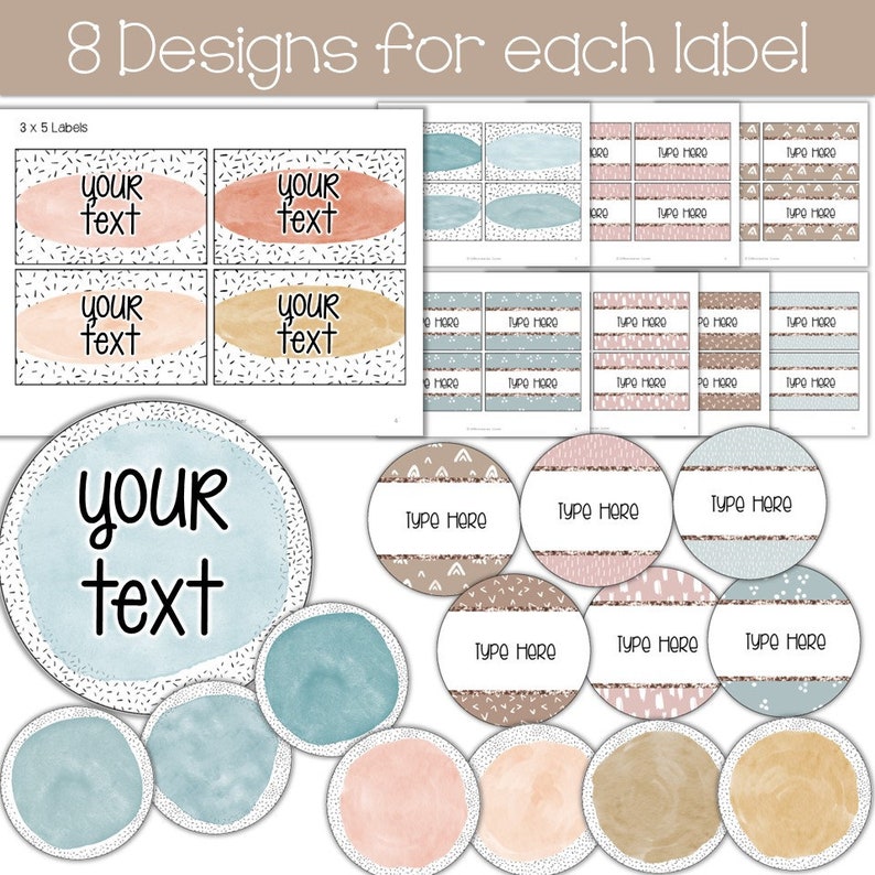 Editable Boho Classroom Labels Neutral Boho Classroom Decor - Etsy