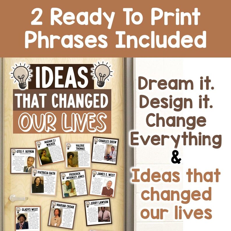 Black History Month Door Decorations Bulletin Board African American ...