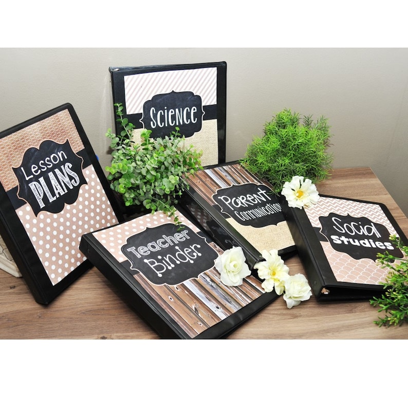 Editable Binder Covers and Spines Farmhouse Classroom Decor Farmhouse ...