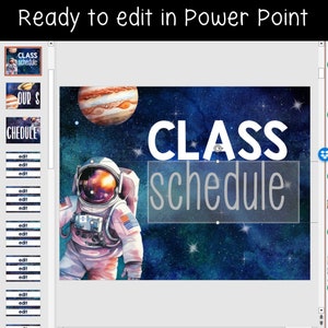 Editable Daily Schedule Cards Space Classroom Decor Printable Classroom ...