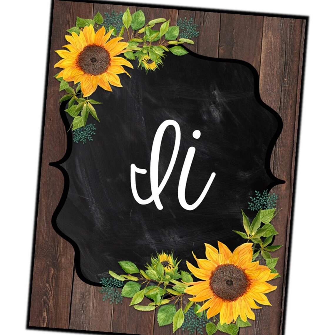Cursive Alphabet Posters for the Classroom Sunflower Farmhouse ...