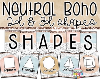 PRINTABLE Shape Posters and Charts Sunflower Farmhouse Classroom Decor ...