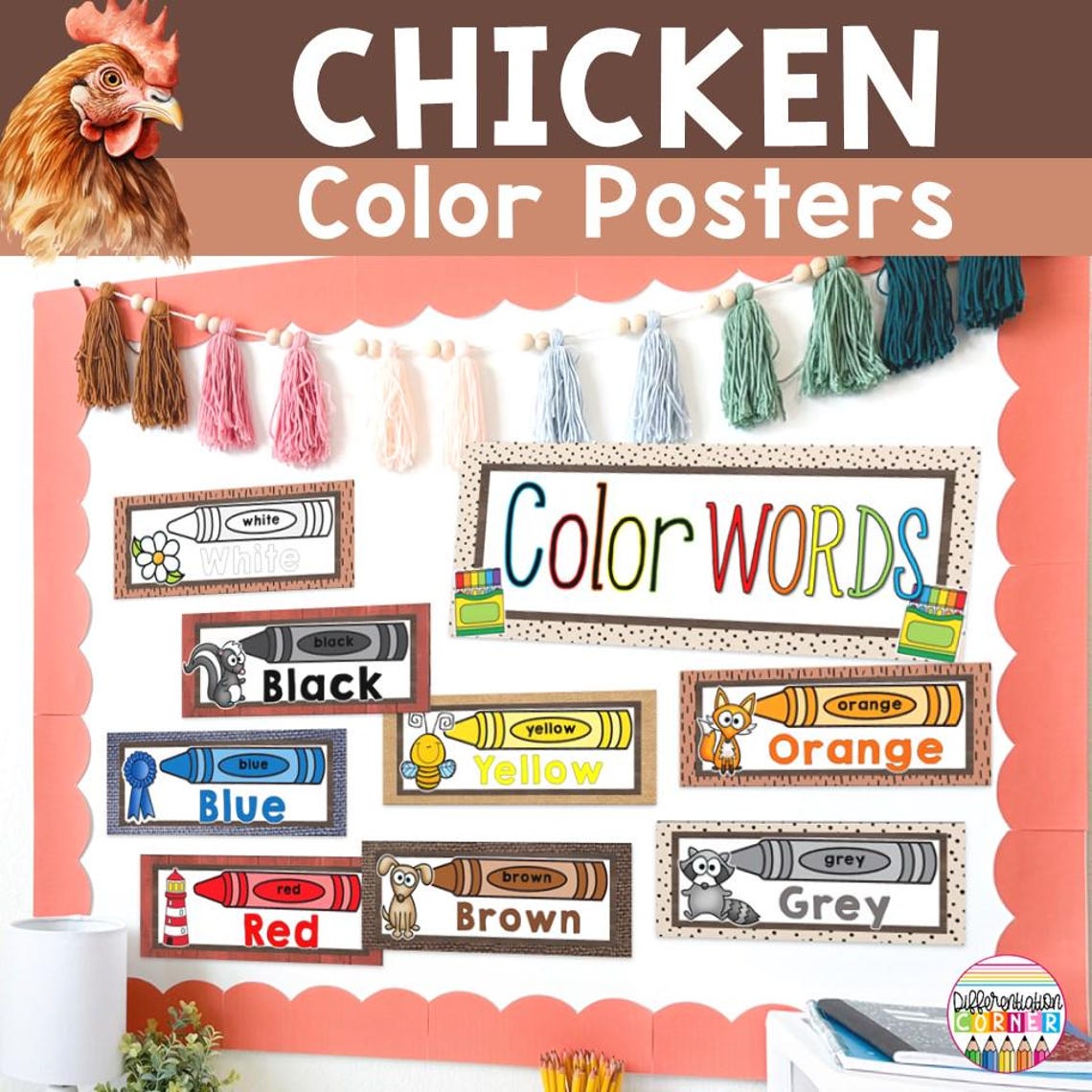 PRINTABLE Color Posters Pack | Farm Classroom Decor | Farmhouse Colors ...