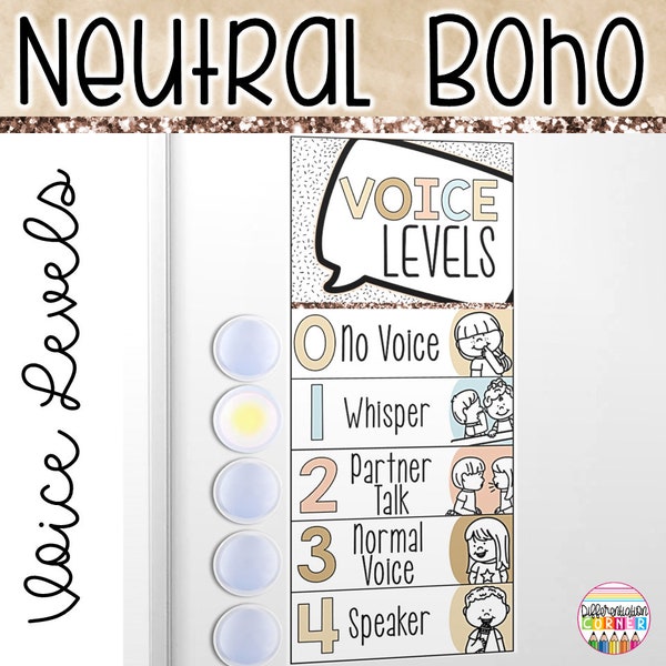 Printable Voice Level Chart Posters Space Theme Classroom Decor ...