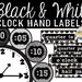 PRINTABLE Clock Label Numbers in 5 Minute Intervals Black and White ...