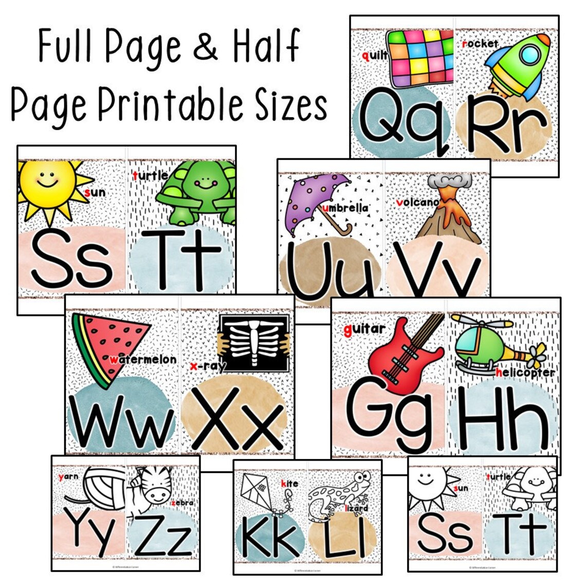 Alphabet Posters With Pictures for the Classroom Neutral Boho Classroom ...