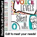 Printable Voice Level Chart Posters, Confetti Rainbow Classroom Decor ...