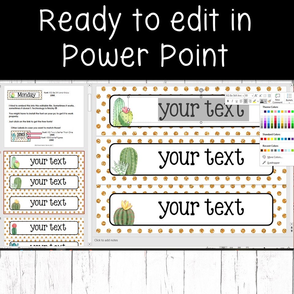 Editable Cactus Classroom Labels Cactus Classroom Decor - Etsy