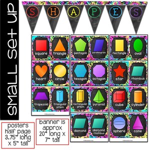 PRINTABLE Shape Posters and Charts Neutral Boho Classroom Decor 2D and ...