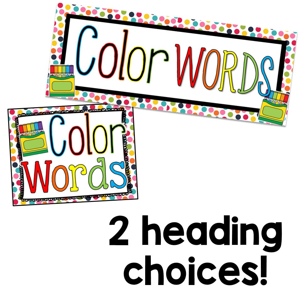 PRINTABLE Color Posters Pack Confetti Rainbow Classroom - Etsy