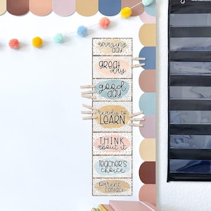 Printable Behavior Clip Chart Neutral Boho Classroom Decor Editable ...