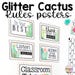 Editable Cactus Classroom Rules Posters Plant Botanical Classroom Decor ...