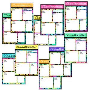 Editable Classroom Newsletter Template | Tie Dye Retro Classroom Decor ...