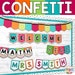 Confetti Rainbow Classroom Decor Bundle | Classroom Bulletin Board ...