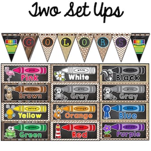 PRINTABLE Color Posters Pack | Neutral Classroom Decor | Farmhouse ...