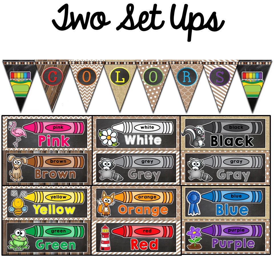 PRINTABLE Color Posters Pack Neutral Classroom Decor Farmhouse Neutral ...