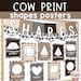 PRINTABLE Shape Posters Charts Farmhouse Cow Print Classroom Decor 2D ...
