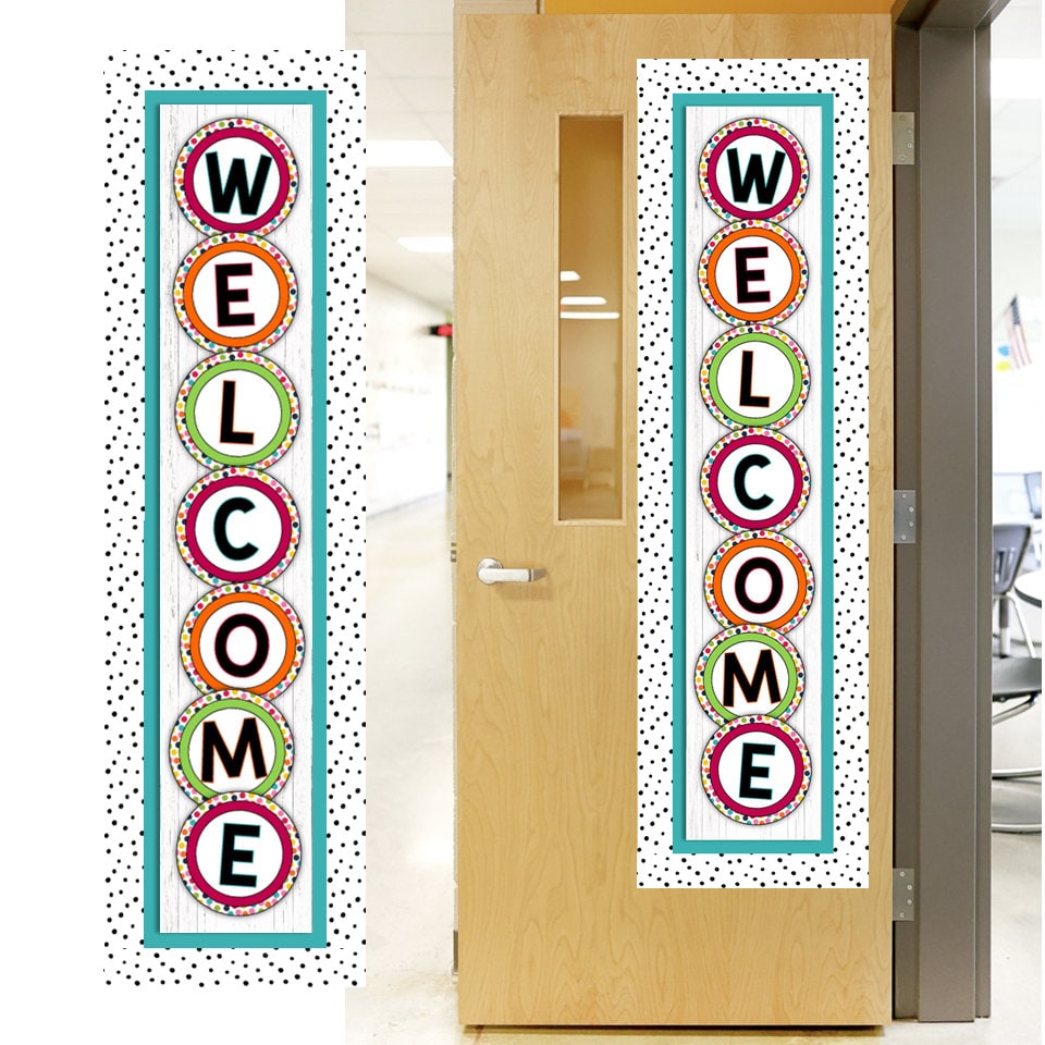 PRINTABLE Welcome Banner Confetti Rainbow Classroom Decor Welcome ...