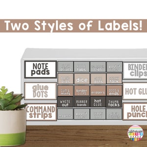 Neutral Teacher Tool Box Labels, Neutral Boho Classroom Decor Teacher ...