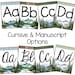 Cursive and Print Alphabet Posters for the Classroom Nature Classroom ...