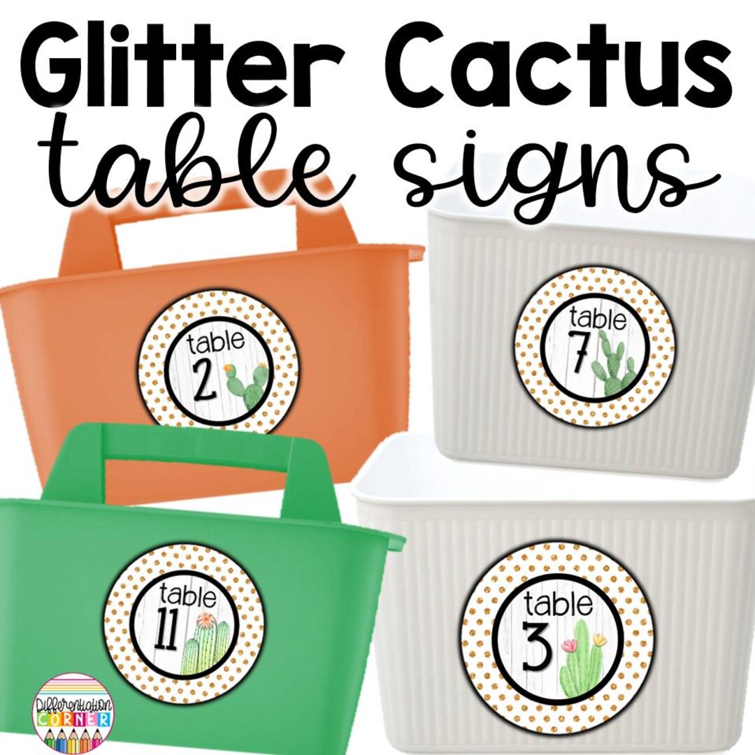 PRINTABLE Cactus Table Numbers | Cactus Classroom Decor | Classroom ...