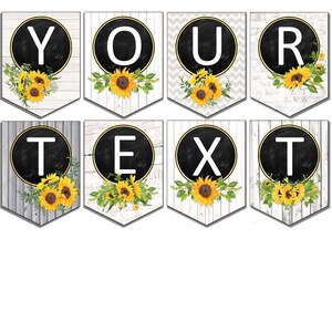 Editable Bunting Bulletin Board Banner Letters | Sunflower Farmhouse ...