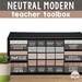 Neutral Teacher Tool Box Labels, Neutral Boho Classroom Decor Teacher ...