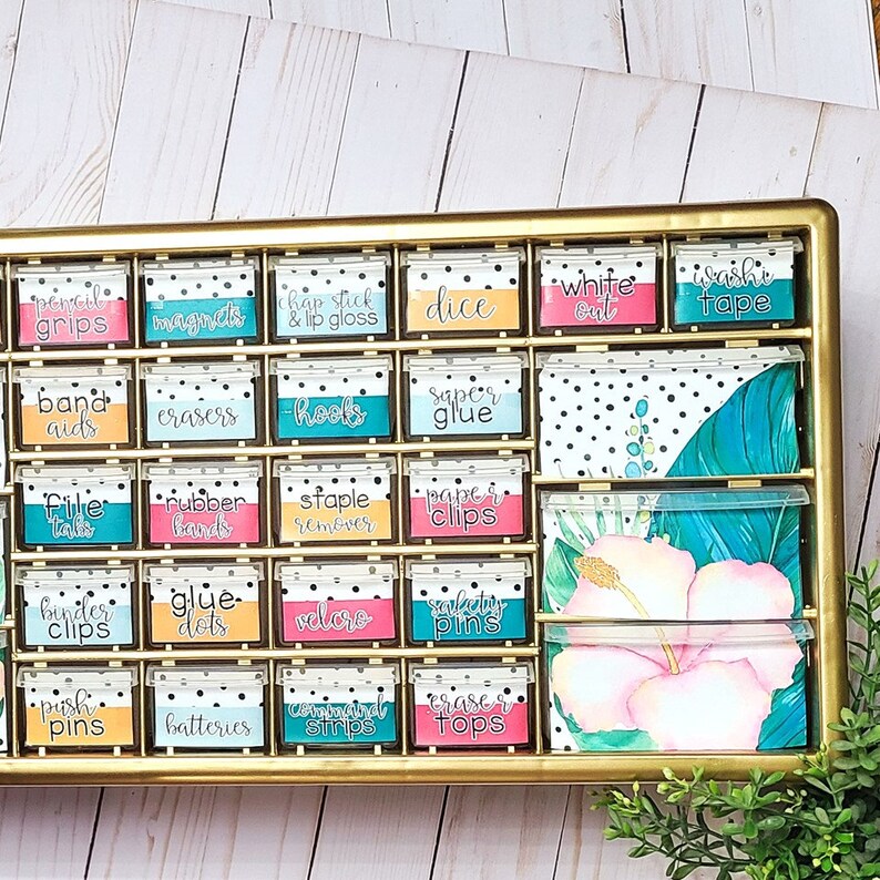 Tropical Teacher Tool Box Labels Tropical Classroom Decor - Etsy