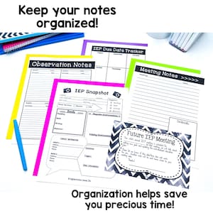 Special Education Teacher Binder Caseload Binder Special Education ...