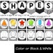 PRINTABLE Shape Posters Charts Black and White Classroom Decor 2D and ...