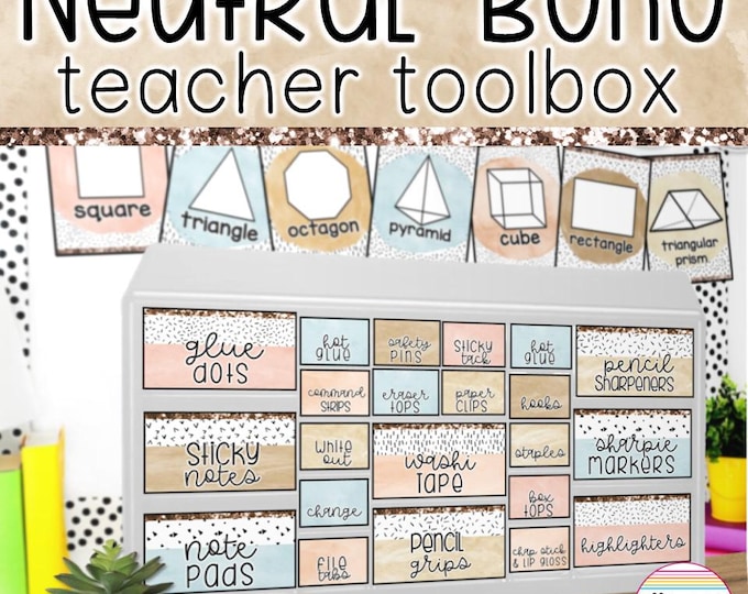 Printable Boho Name Labels, Editable Classroom Decor (PPTX) - Etsy Canada