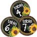 PRINTABLE Table Numbers Sunflower Farmhouse Classroom Decor Classroom ...