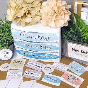 Editable Boho Classroom Labels Neutral Boho Classroom Decor Neutral ...