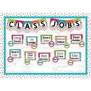 Editable Classroom Jobs Chart Template | Confetti Rainbow Classroom ...