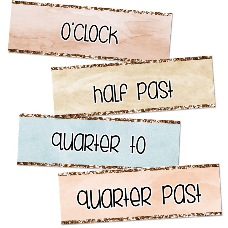 PRINTABLE Neutral Clock Label Numbers in 5 Minute Intervals - Etsy