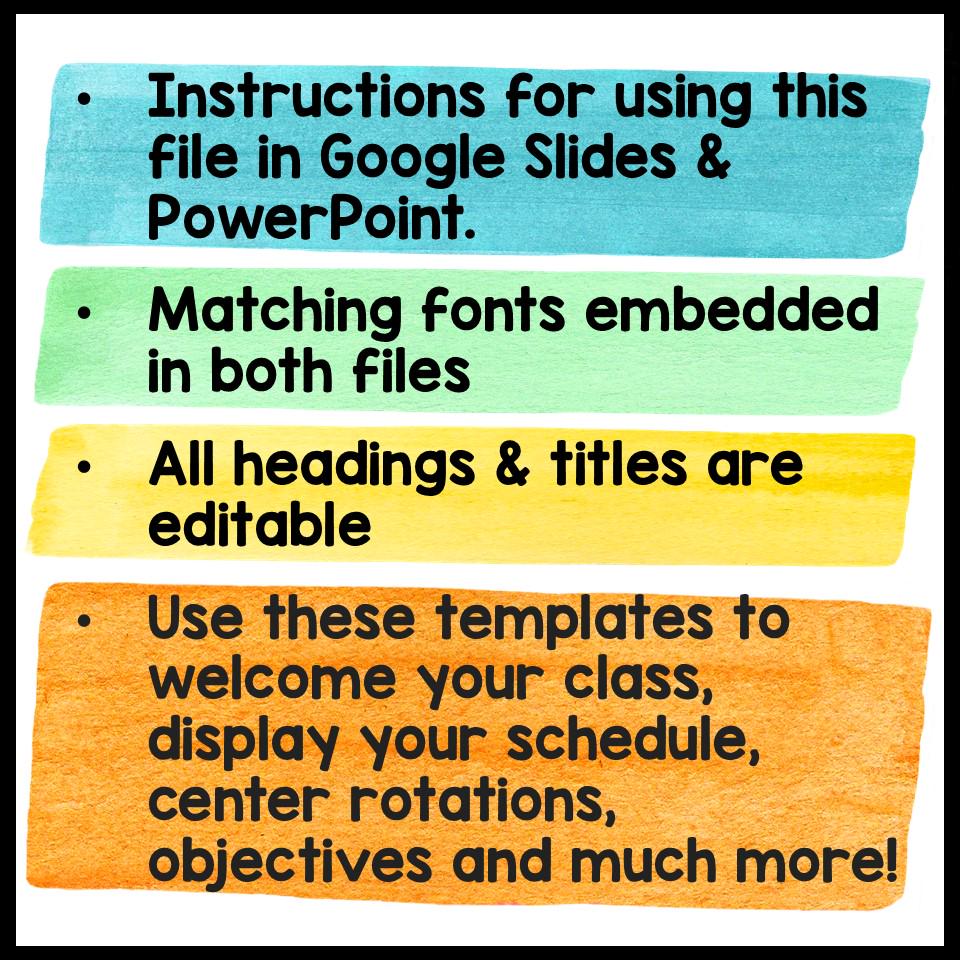 Daily Slides Classroom Daily Slides for Teachers With TIMERS Google ...
