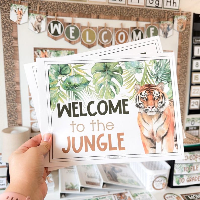 Jungle Themed Classroom Decor Bundle Safari Classroom Decor Calming ...