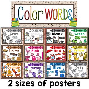 PRINTABLE Color Posters Pack | Farm Classroom Decor | Farmhouse Colors ...