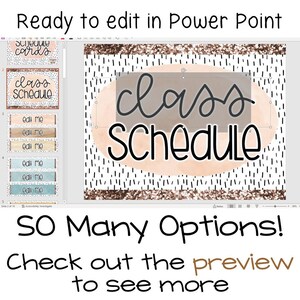 Editable Daily Schedule Cards for Classroom Neutral Boho Classroom ...