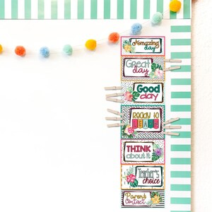 Printable Behavior Clip Chart, Tropical Classroom Decor, Editable ...