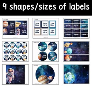 Editable Space Classroom Labels Space Theme Classroom Decor Classroom ...