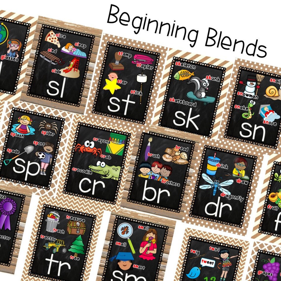 Farmhouse Neutral Alphabet Posters, Phonics Posters Vowel Valley Sound ...